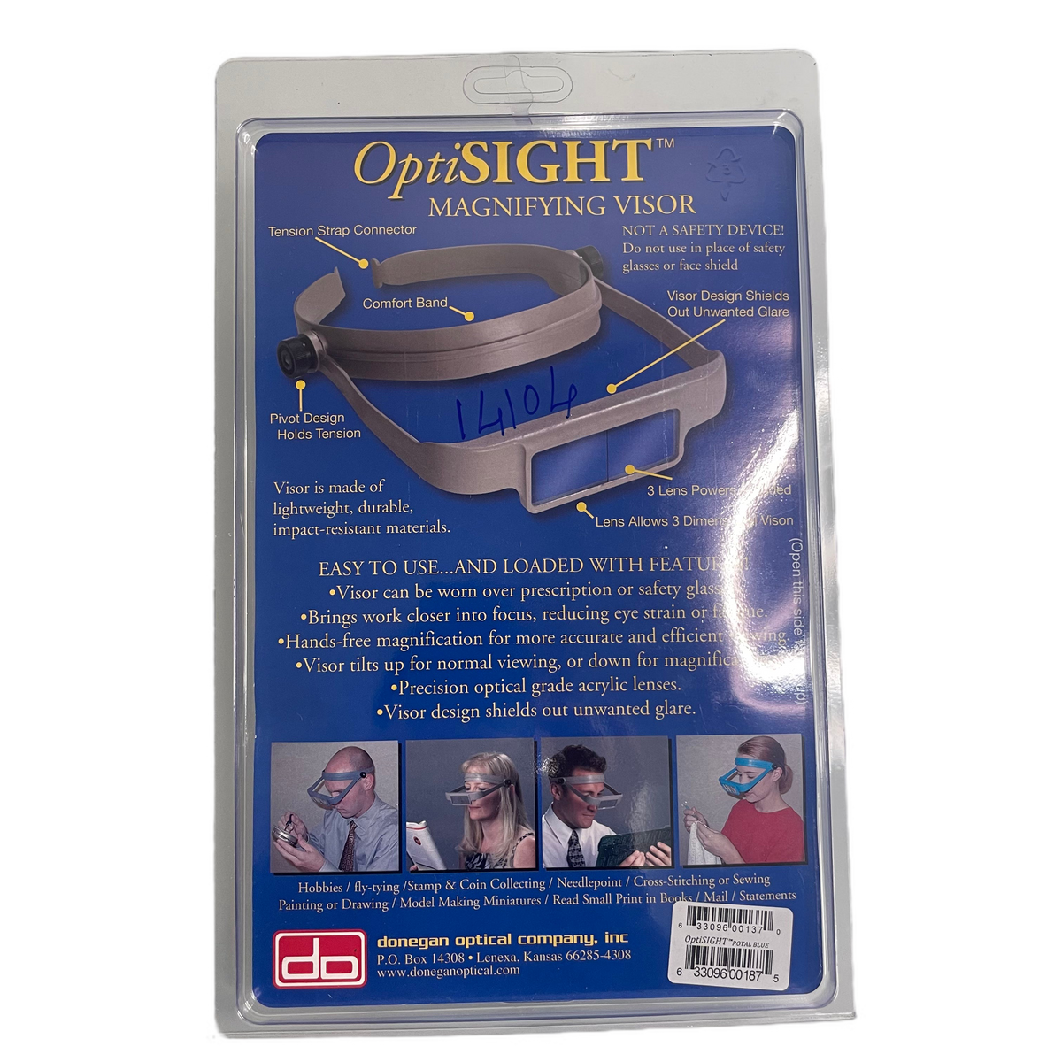 Donegan Optisight Magnifying Visor Royal Blue – Plazko