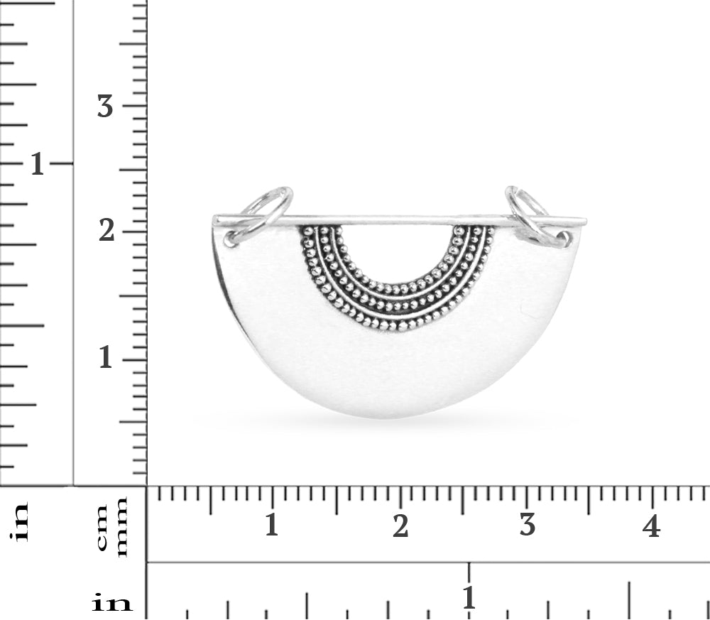 Sterling Silver Scallop Festoon With Granulation 20x30.3mm - 1pc – Plazko