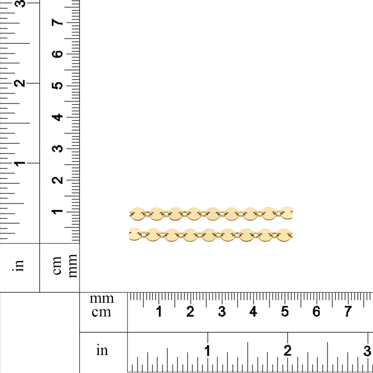 14Kt Gold Filled 4mm Plain Flat Sequin Disc Chain - 5 Feet Spool – Plazko