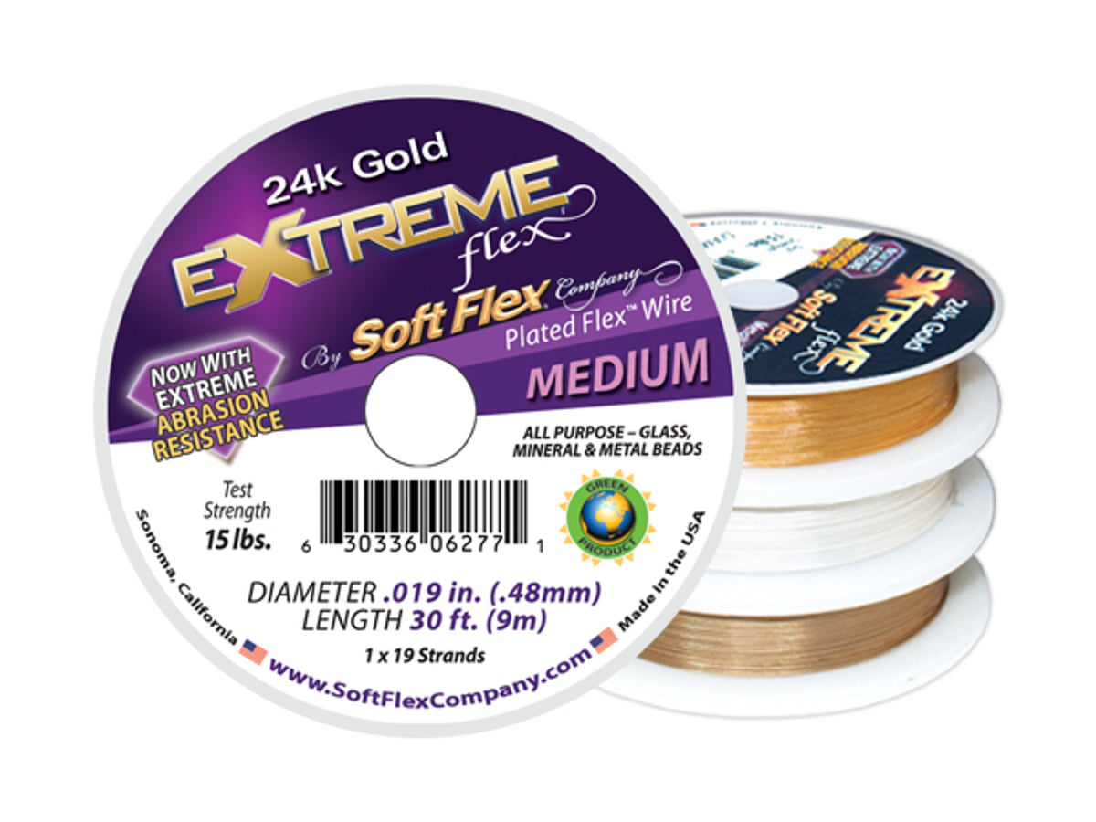 Soft Flex extreme Flex wire 19 Strand 0.019 Inch 30ft length Champagne ...